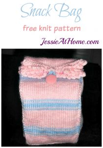 Snack Bag for school, free knit pattern! - Jessie At Home
