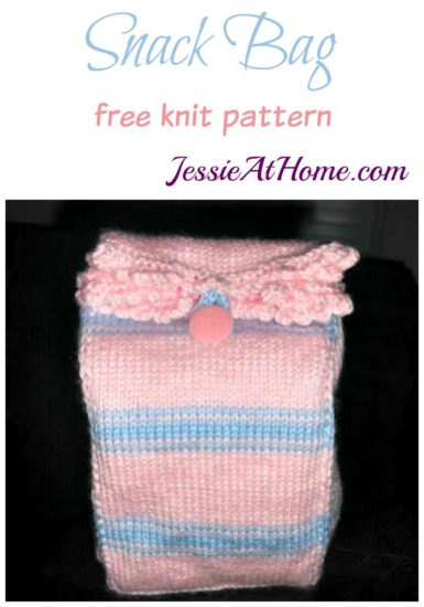 Snack Bag for school, free knit pattern! - Jessie At Home