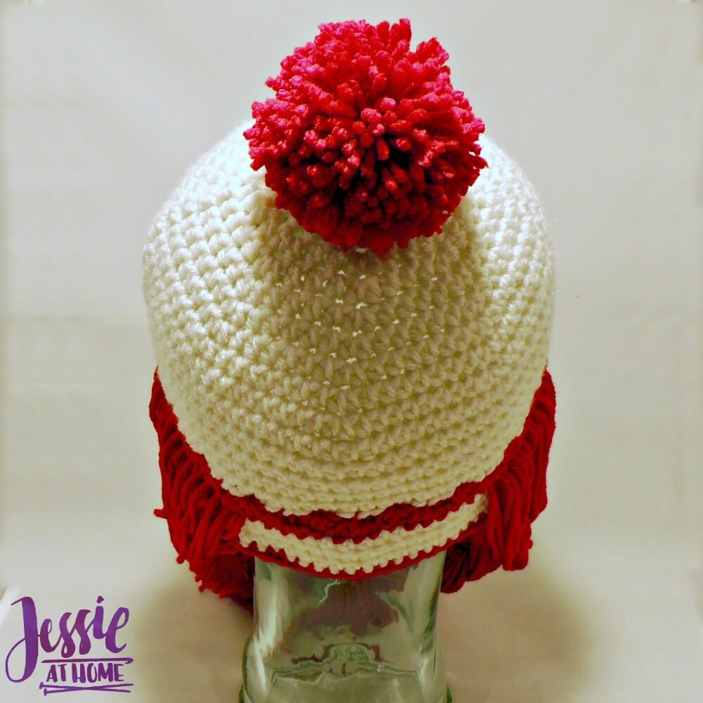 Miss Clause Hat - a fun free crochet pattern for the gift giving gal