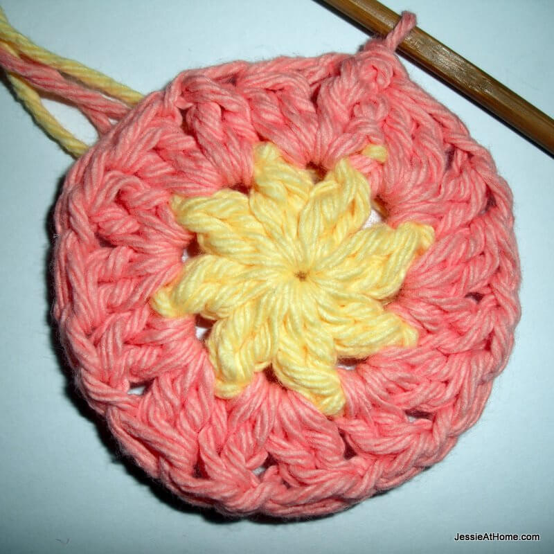 Flat Crochet Flower Pattern