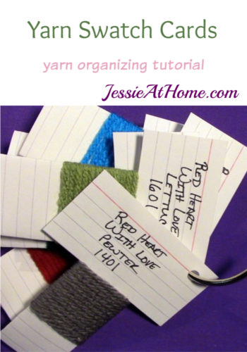 Yarn Organization: Yarn Swatch Cards - Jessie At Home