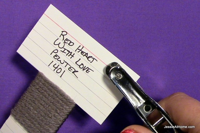 Yarn Organization: Yarn Swatch Cards - Jessie At Home