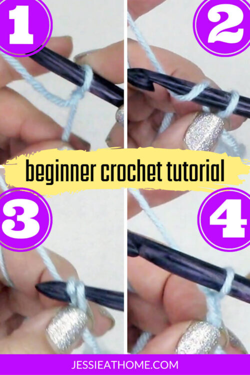 Slip Knot and Crochet Chain: The First Steps to Crochet - Jessie At Home