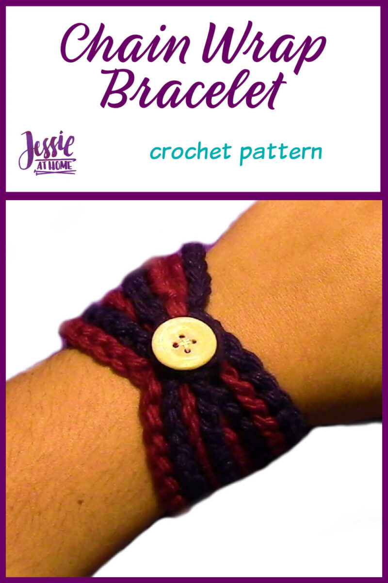 Chain Wrap Bracelet - Easy Crochet Pattern - Jessie At Home