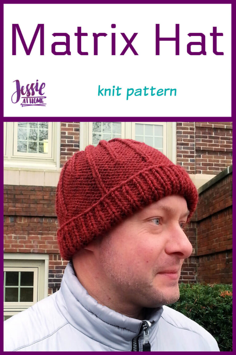 Johnny B Warm Hat - diagonal knit pattern - Jessie At Home