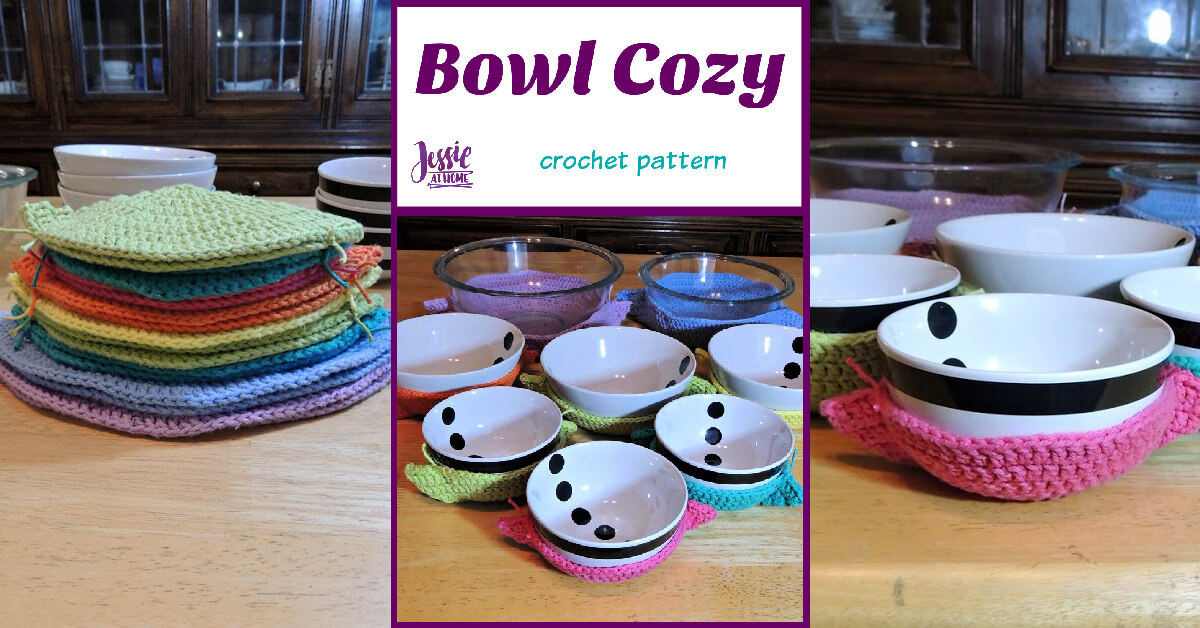 Crochet Bowl Cozy for Hot Bowls - Free Crochet Pattern - Jessie At Home