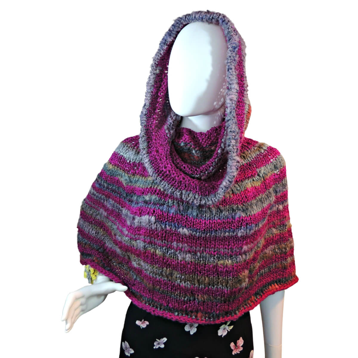Free Knitted Poncho With Hood Pattern: Stay Warm and Cozy