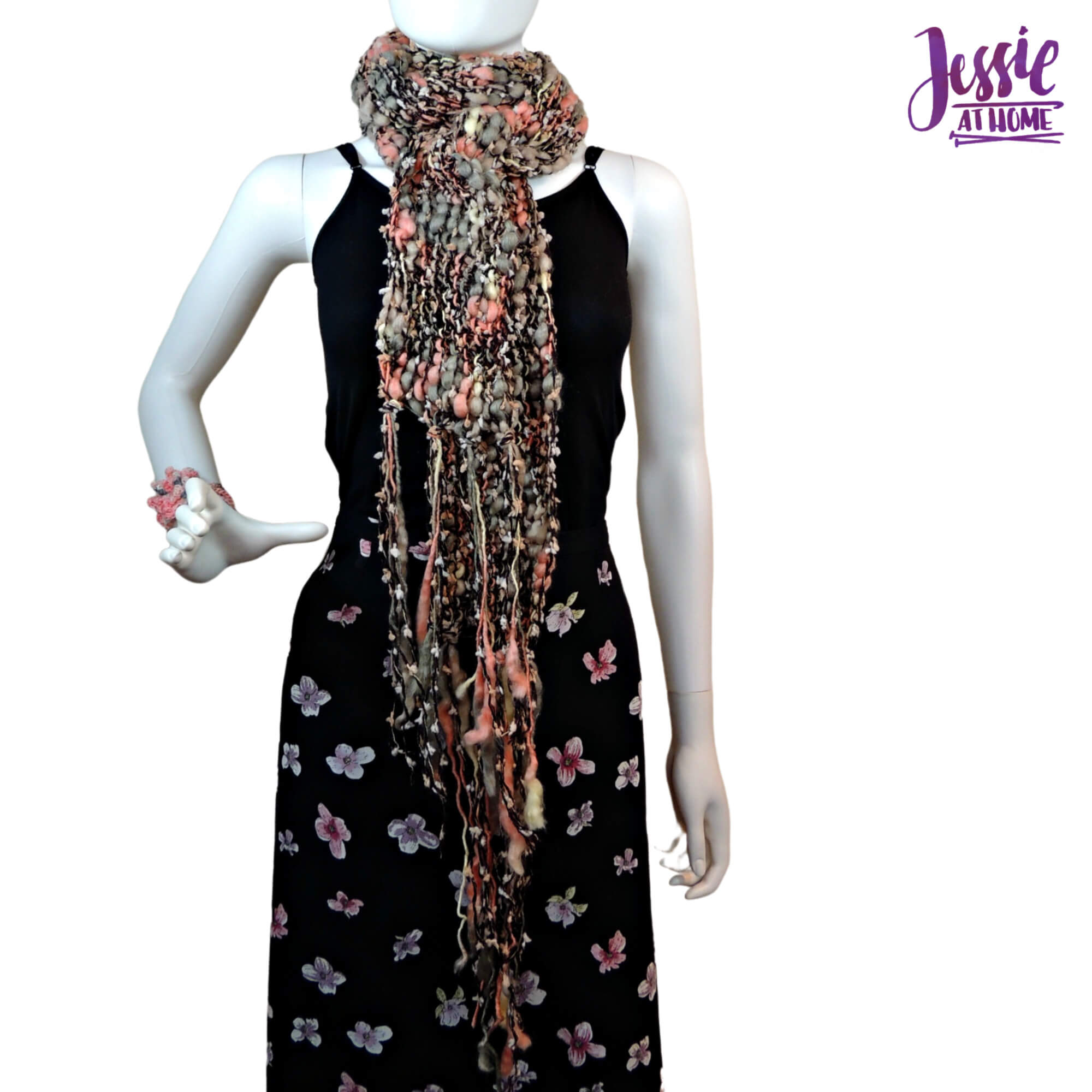 Basic Boho Crochet Scarf - so fashionable and easy! - Jessie At Home