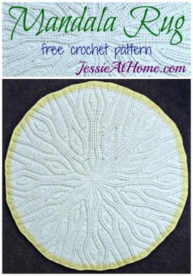 Mandala Rug - an amazingly beautiful free crochet pattern - Jessie At Home