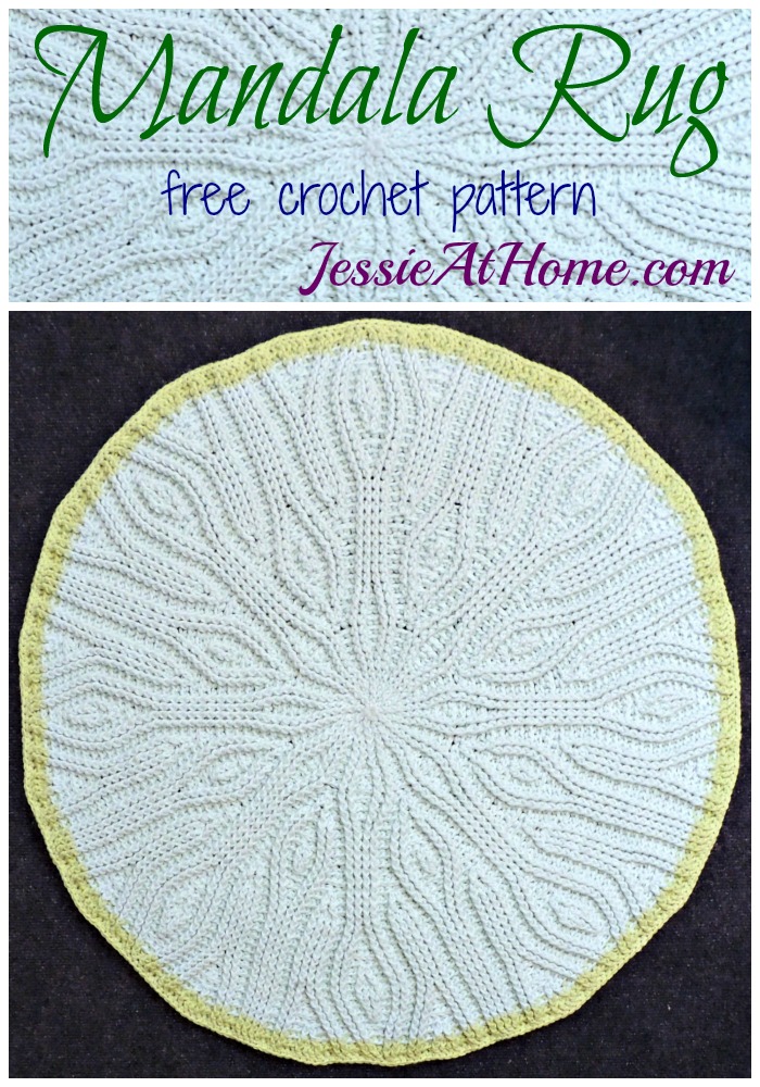 Mandala Rug - an amazingly beautiful free crochet pattern - Jessie At Home