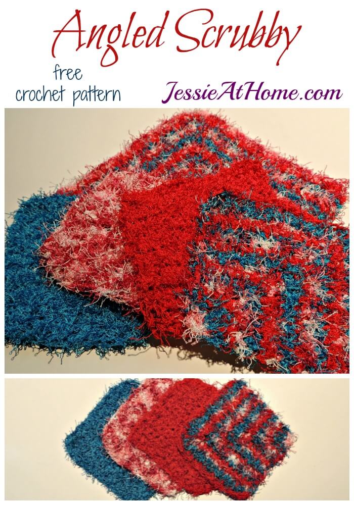 Angled Scrubby Washcloth - in 2 sizes! - Jessie At Home