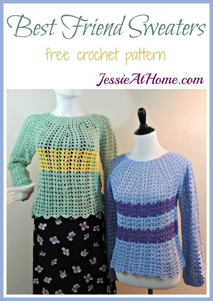 Best Friend Sweaters - free crochet pattern! - Jessie At Home