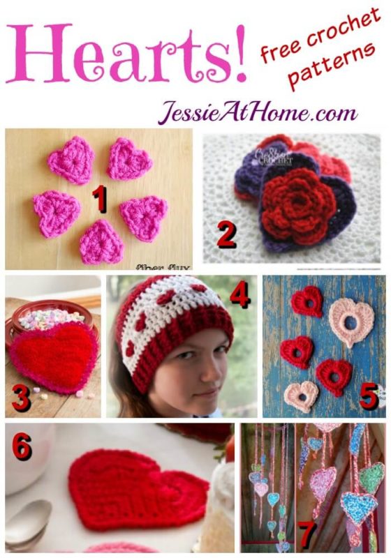 Heart free crochet patterns! - Jessie At Home