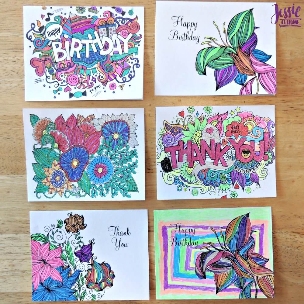 Coloring Greeting Cards by Leisure Arts - Jessie At Home
