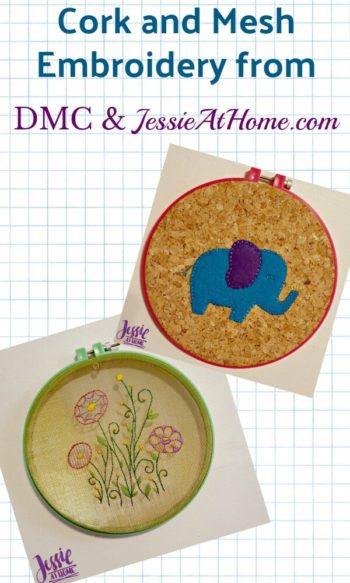 Cork and Mesh Embroidery - oh so cool! - Jessie At Home
