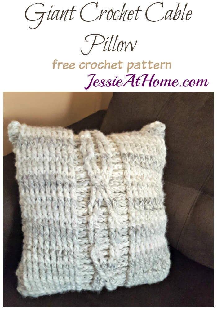 Giant Crochet Cable Pillow - Jessie At Home