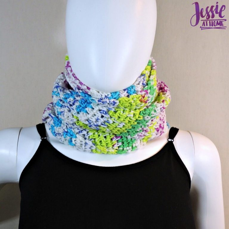 My Fair Scarf - Scarf with a Fair Isle pattern & crochet linen stitch