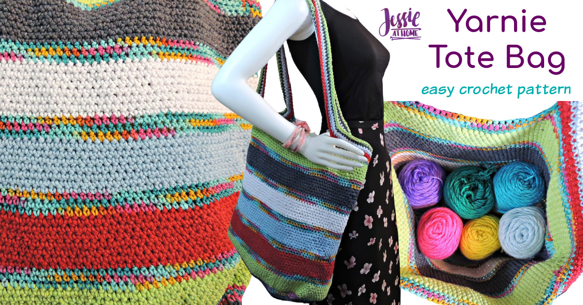 Yarnie Tote Bag Easy Beginner Crochet | Jessie At Home