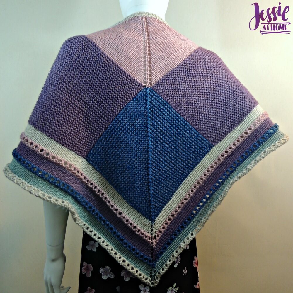 Triangle Squared a Shawl with a patchwork look | Jessie At Home