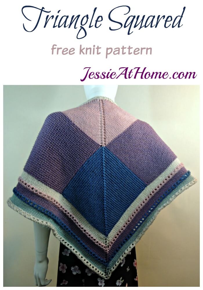 Triangle Squared a Shawl with a patchwork look | Jessie At Home