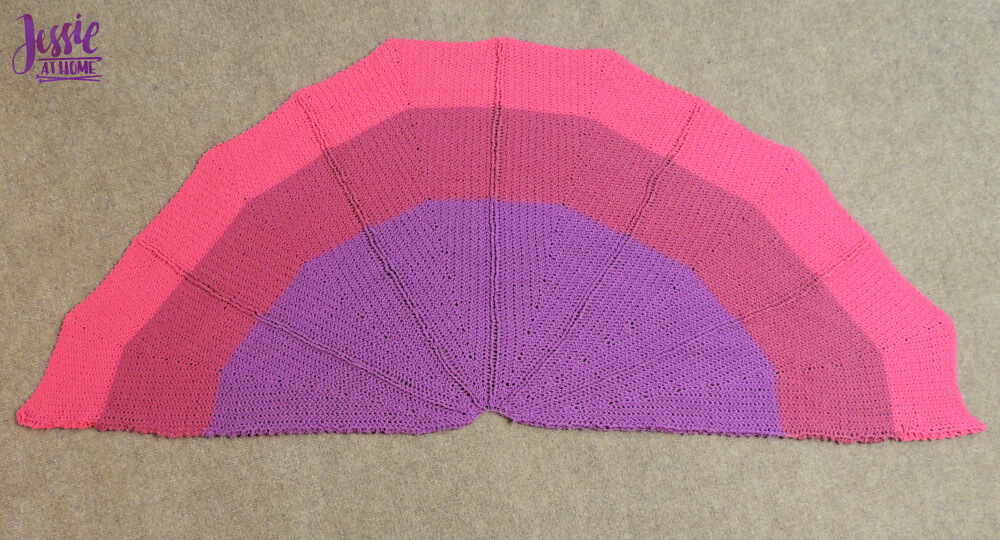 Dragon Wing Crochet Shawl - a half circle shawl utilizing the Jacob's ladder stitch - Jessie At Home