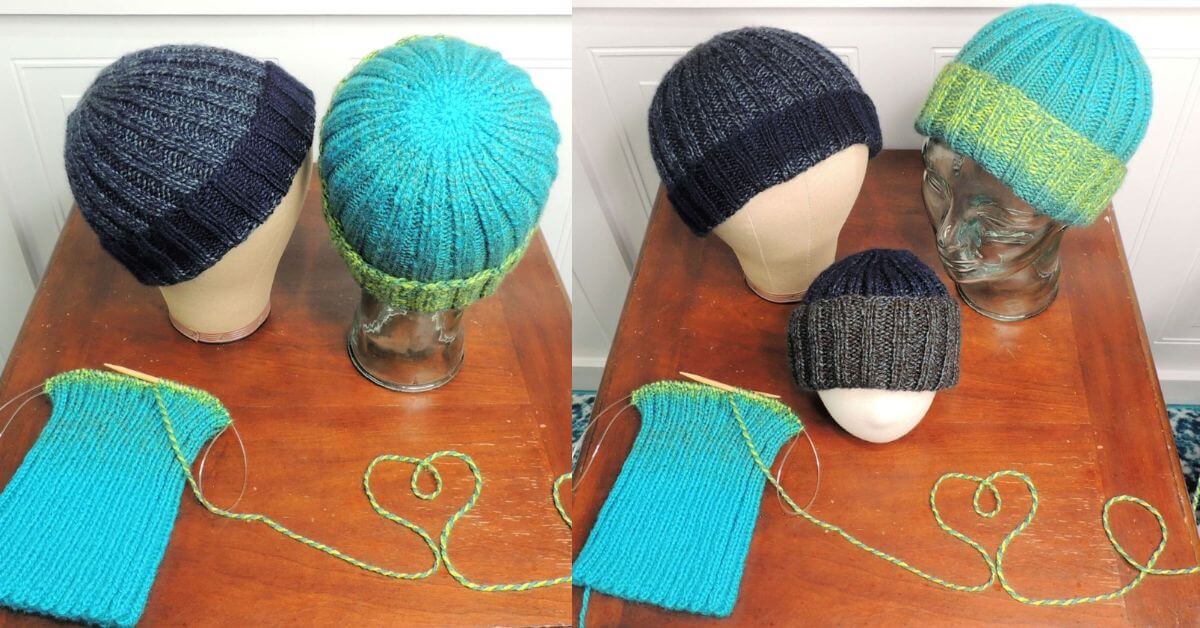 Ribbed Donation Hat - 2 sizes that fit from toddler to adult large!