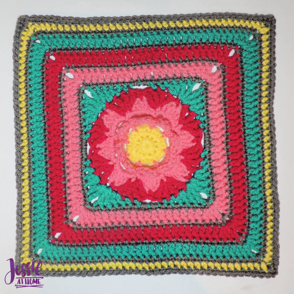 Bright Star Crochet Square - A 12" square motif to make you happy.