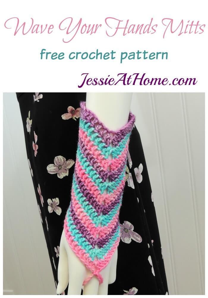 Wave Your Hands Mitts - stripey, ripply, fun fashion! - Jessie At Home