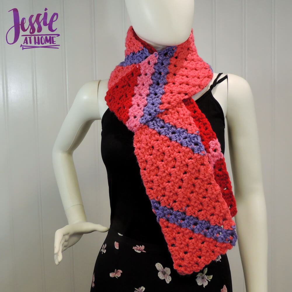 Scarf Squared – Half Double Crochet C2C Box Stitch Tutorial - Jessie At ...