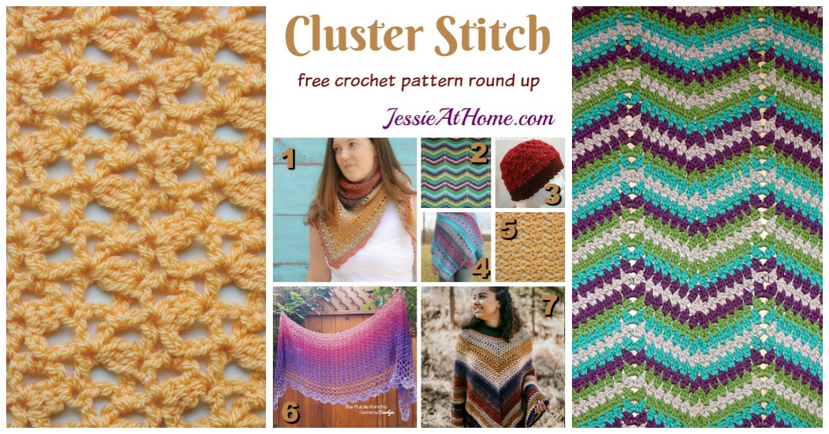 Double Crochet Cluster Stitch free crochet patterns | Jessie At Home