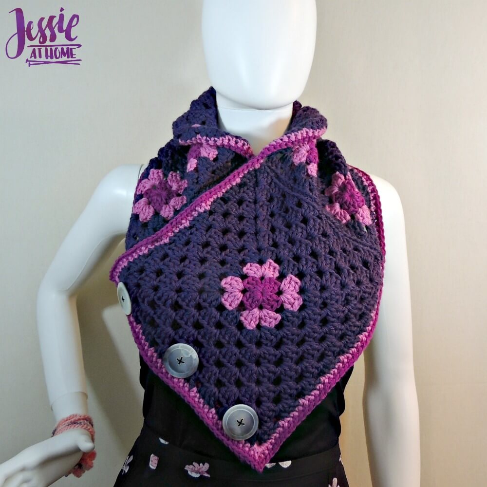 Modern Granny Square Cowl - A fresh take on a traditional crochet pattern.
