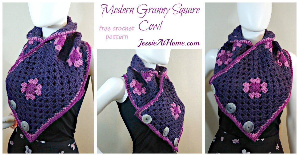Modern Granny Square Cowl - A fresh take on a traditional crochet pattern.