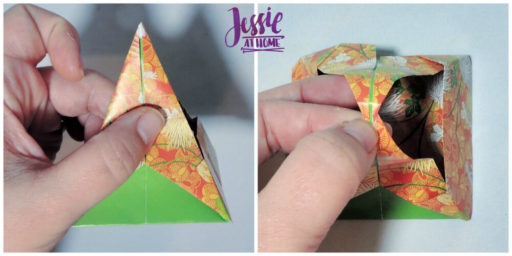 Origami Basket With Handle - a lovely way to hold your special items ...