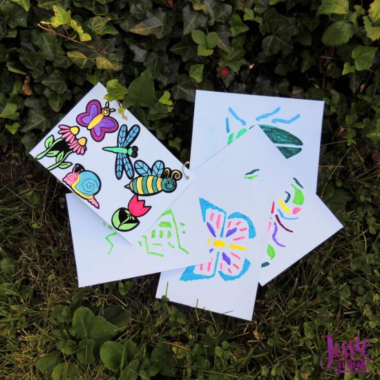 Bug Art For Kids - Buzzin' Bugs - July Orange Art Box Projects