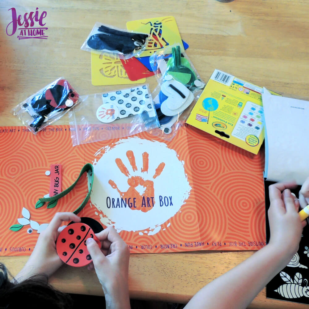 Bug Art For Kids - Buzzin' Bugs - July Orange Art Box Projects