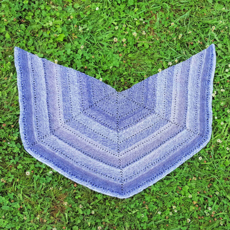 Learn How To Knit a Shawl With This Simple Eyelet Row Knitting Pattern