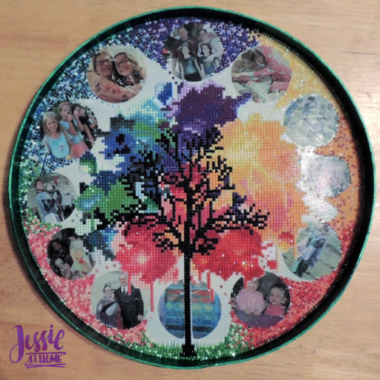 Family Tree Craft- Photo transfer and Diamond Art creation