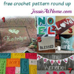 Crochet Words - a round up of free crochet patterns with words in them.