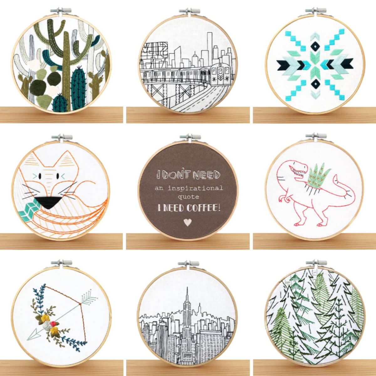 Embroidery and Sage - Modern Embroidery Kits - Jessie At Home