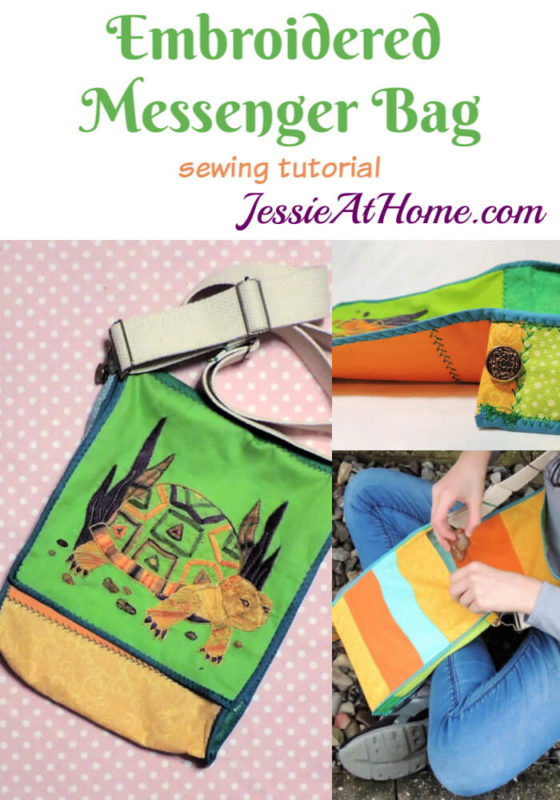 Embroidered Messenger Bag Tutorial | Jessie At Home - Jessie At Home