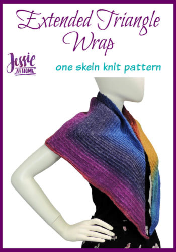 Extended Triangle Wrap - Knit with one skein - Jessie At Home