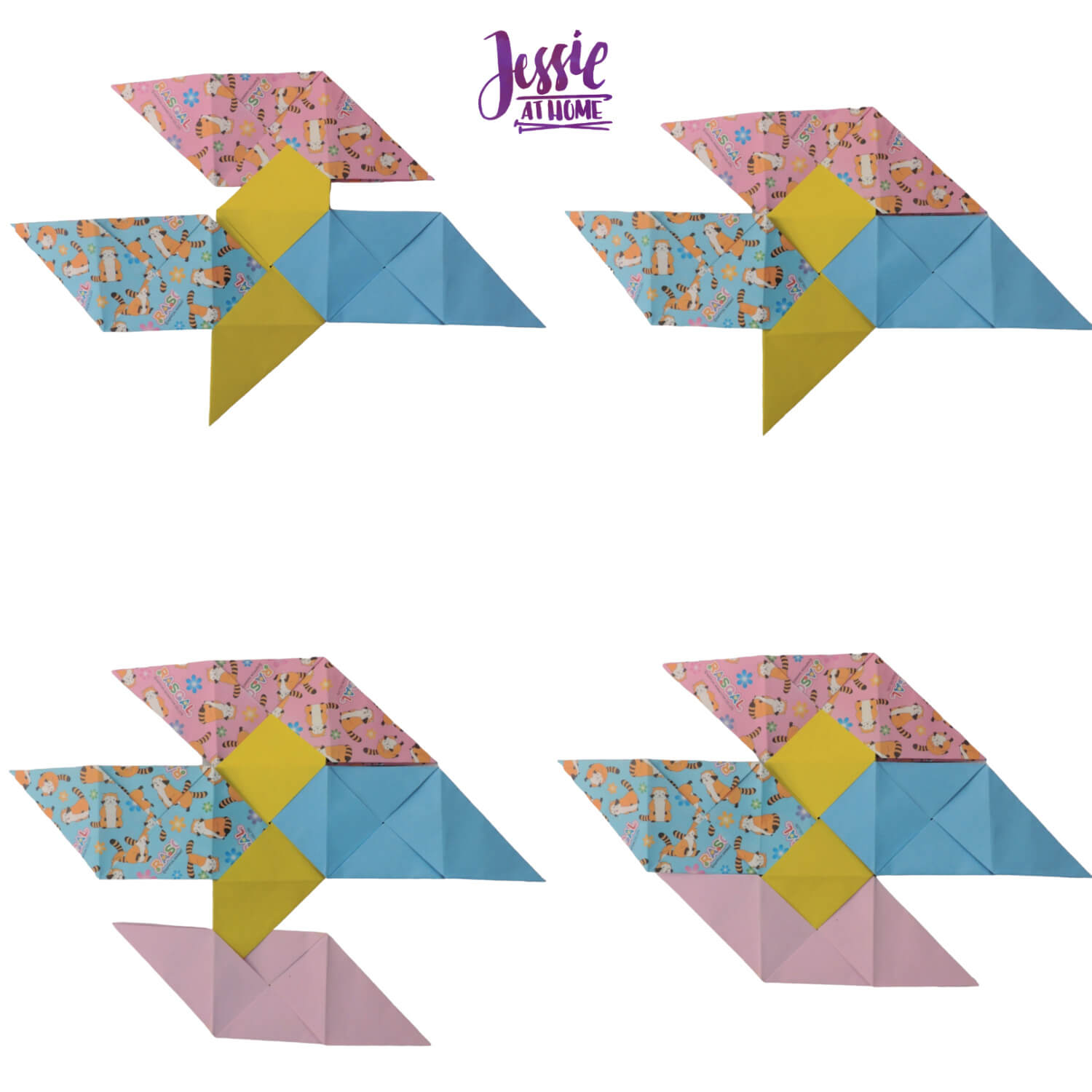 Origami Modular Cube - written, pictorial & video tutorial - Jessie At Home