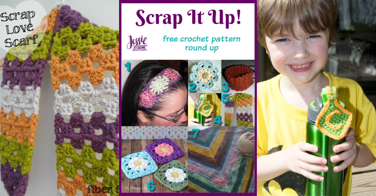 Scrap It Up! - free crochet patterns that use scrap yarn - Jessie At Home