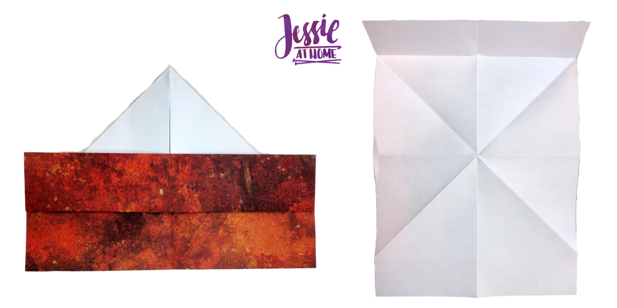 Origami Knight Helmet - written and pictorial tutorial - Jessie At Home