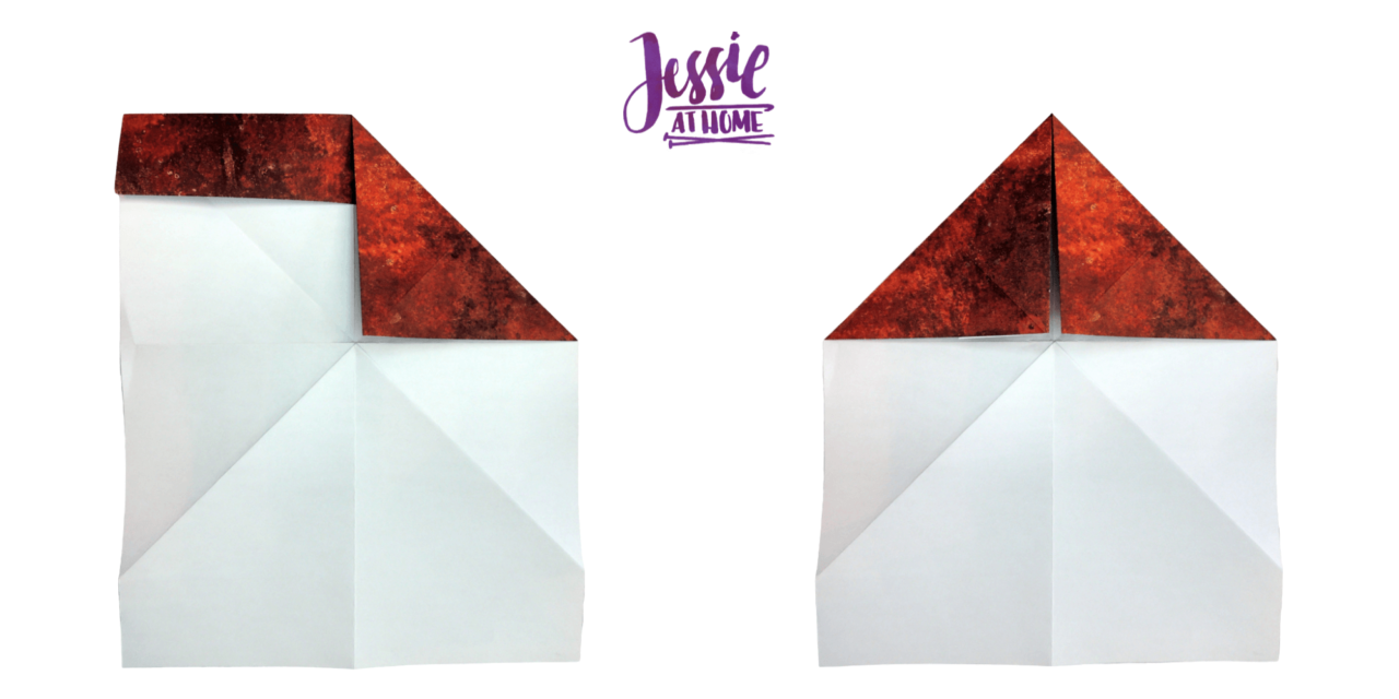 Origami Knight Helmet - written and pictorial tutorial - Jessie At Home