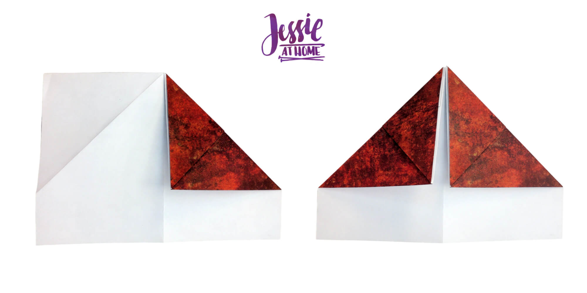 Origami Knight Helmet - written and pictorial tutorial - Jessie At Home