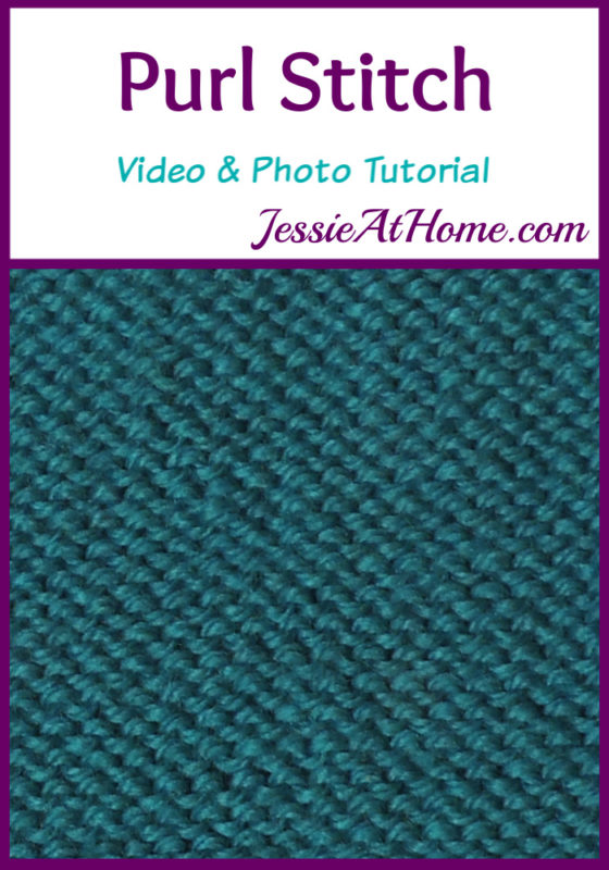 Purl Stitch Stitchopedia Video & Photo Tutorial - Jessie At Home
