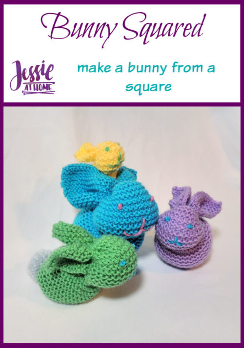 Bunny Squared - make a bunny from a square - Jessie At Home