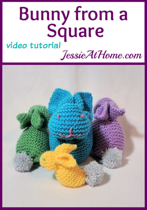 Bunny Squared - make a bunny from a square - Jessie At Home