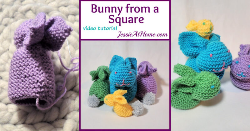 Bunny Squared - make a bunny from a square - Jessie At Home